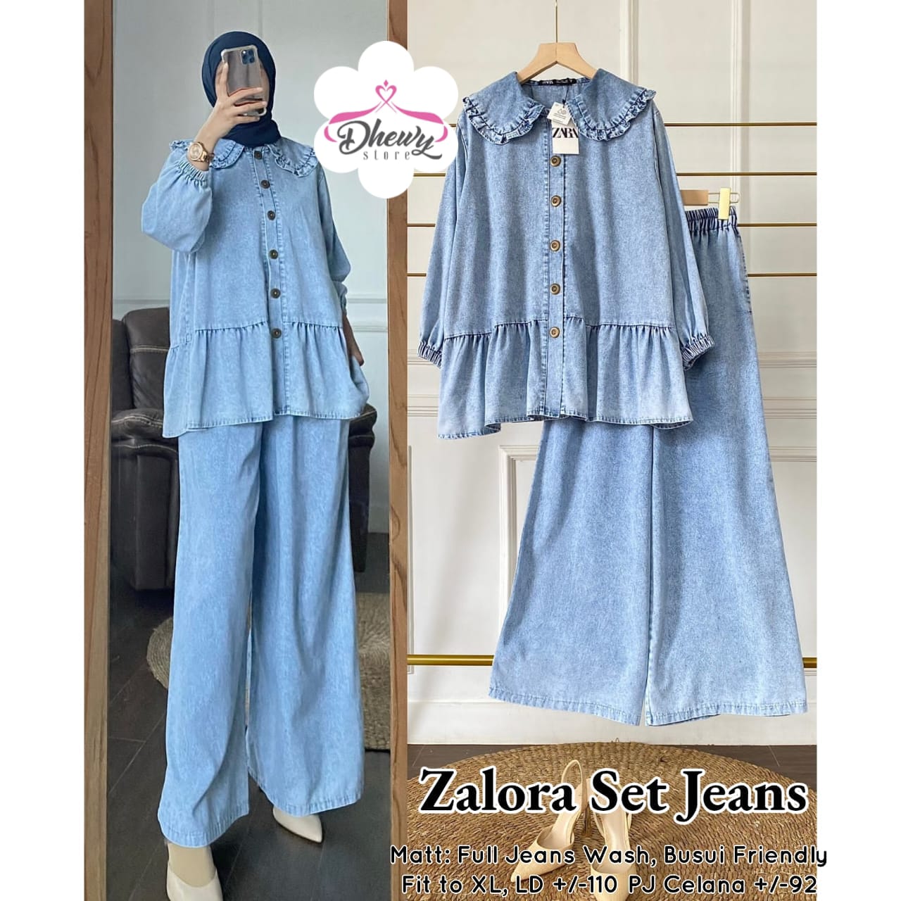 Baju Stelan set Hijab kekinian – Butik Destira