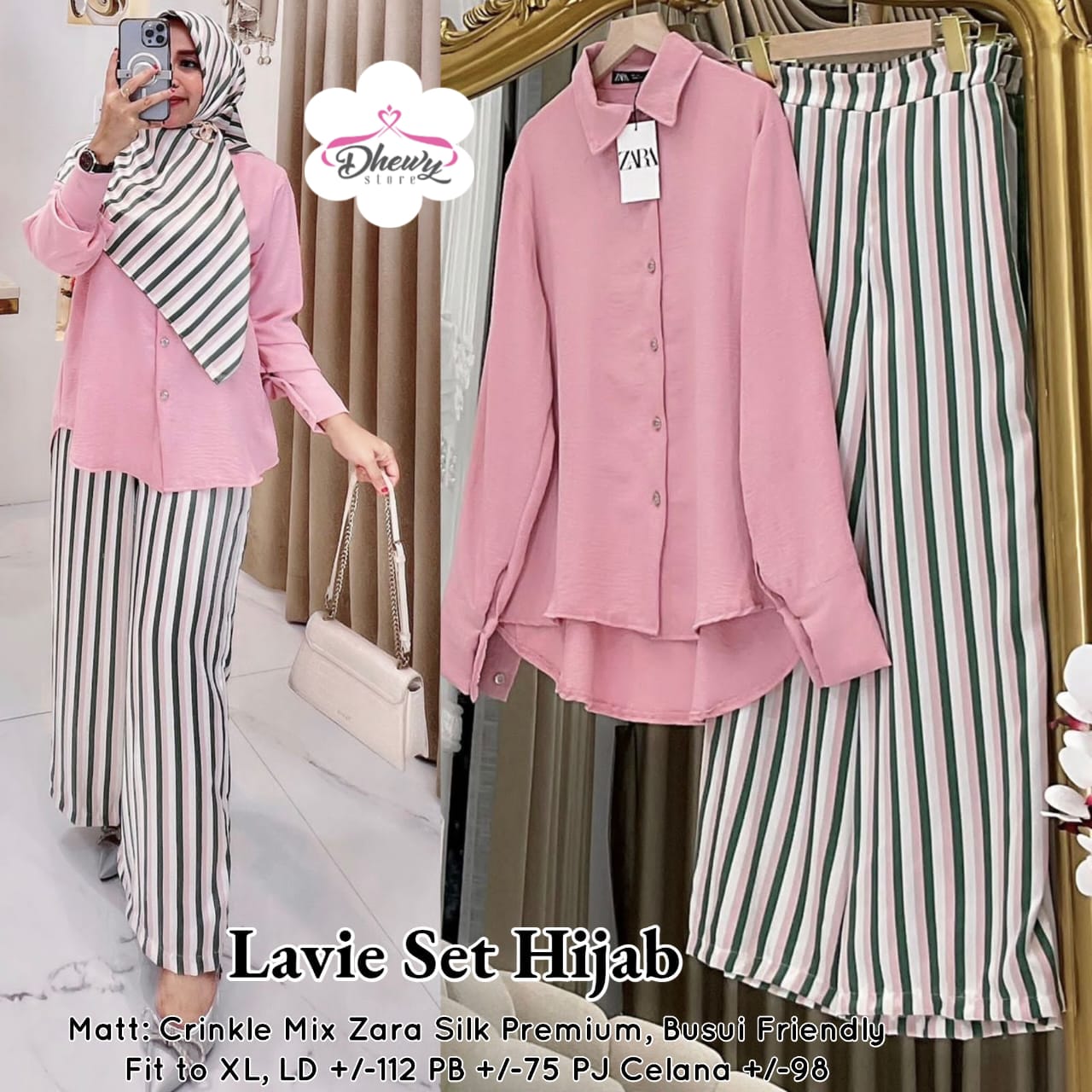 Baju Stelan set Hijab kekinian – Butik Destira