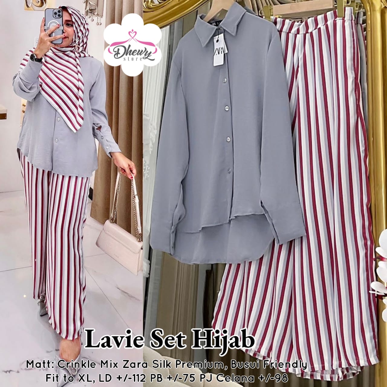 Baju Stelan set Hijab kekinian – Butik Destira