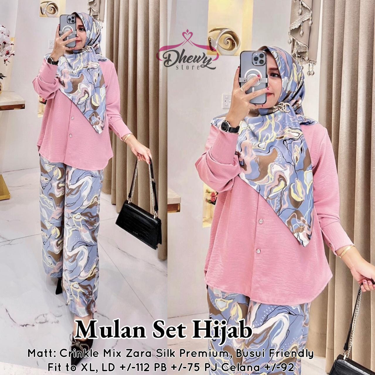 Baju Stelan set Hijab kekinian – Butik Destira