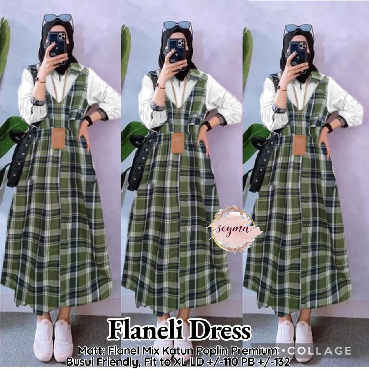 Koleksi dress flanel remaja model terbaru – Butik Destira